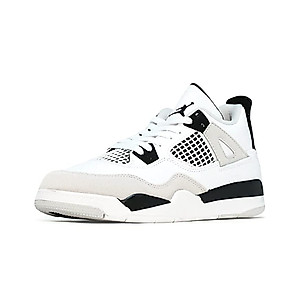 Little Kid's Jordan 4 Retro Military Black White/Blk-Neutral Grey (BQ7669 111) - 12.5