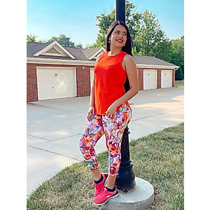 RBX Women's Mesh Tank Top Breathable Keyhole Running Tank Jacquard Mesh Dark Coral M