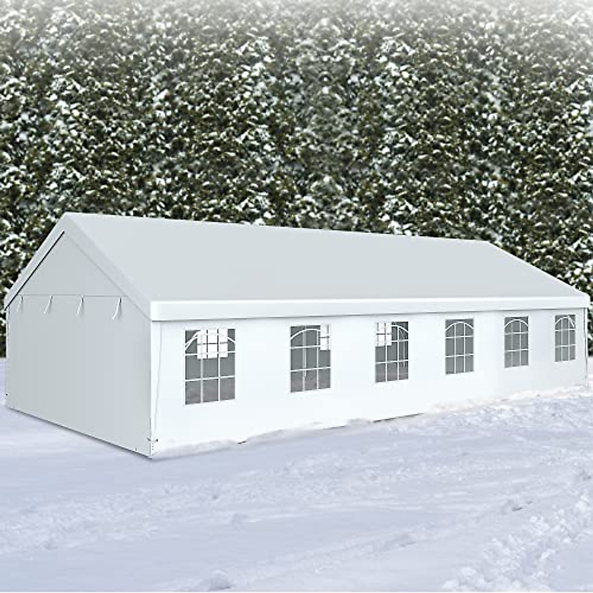 YITAHOME 20x40 ft Outdoor Heavy Duty Party Tent Wedding Event Shelters Upgraded Galvanized Canopy with Large White Roof, Removable Sidewalls & 4 Storage Bags