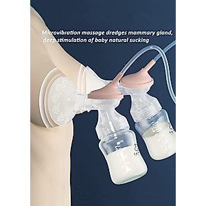 EGNELL Double Electric Breast Pump with Milk Bags - Quiet and Portable with 6 Modes and 9 Levels of Suction - Touch Screen LED Display and USB Charger