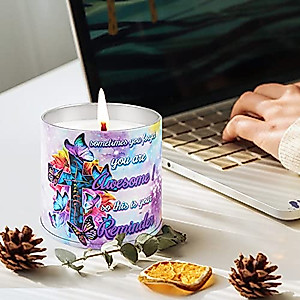 Jucham Birthday Gifts for Women, Butterfly Candle Relaxing Gifts for Women, Mom, Daughter, Sister, BFF, 9 oz Funny Candles - Bluebells Scented Candle
