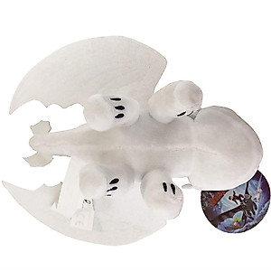 How to Train Your Dragon 10" Light Fury Plush Toy - Toothless Stuffed Animal Doll, Defenders of Berk by Yamadura