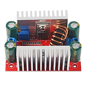 2Pcs 400W 15A DC-DC Boost Converter Step Up Module, DC 8.5V-50V to DC10V-60V Constant Current Power Supply Module Voltage Regulator Constant Power Heat Sink Adjustable Module for Electric Product