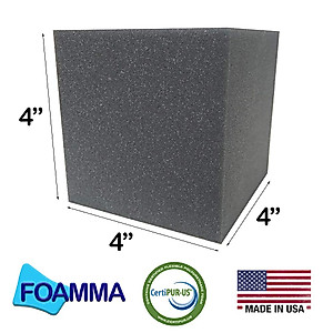 Foamma Charcoal Foam Pit Cubes/Blocks 4 x 4 x 4 10 Pack for Gymnastics, Freerunning and Parkour Courses, Skateboard Parks, BMX, Trampoline Arenas