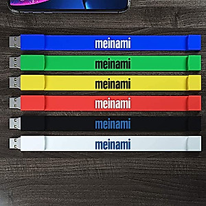 MEINAMI Customised Wristband USB Flash Drive Personalised Silicone Memory Stick, Custom Thumb Drive with Logo Printed 4GB 50 Pack