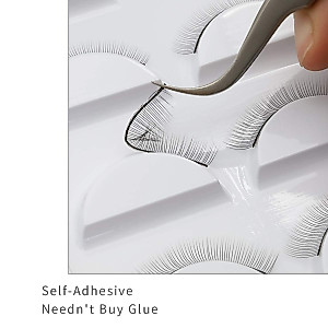 30 Pairs Practice Lashes for Lash Extensions Training Eyelash Extension Supplies Practice Strips Thin Band 8mm Mimic Natural Eyelash for Mannequin Head Tech Must Haves by EMEDA