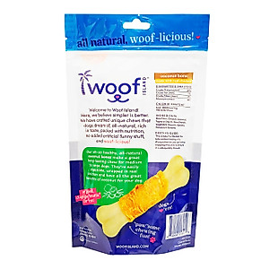 Woof Island Coconut Dog Bones - Premium, All Natural Coconut Dog Treats - Healthy Puppy Treats & Vitamin Rich Rawhide Free Dog Chews - (with Real Chicken)