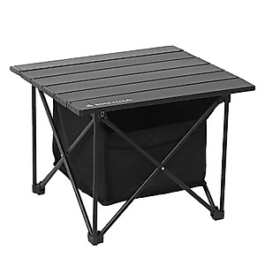 ROCK CLOUD Portable Camping Table Ultralight Aluminum Camp Table Folding Compact Beach Table with Storage Bag for Camping Hiking Backpacking Outdoor Picnic(Reinforced frame-Small)