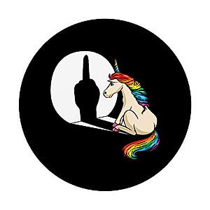 Middle Finger Unicorn Statement Sarcasm Funny Unicorn PopSockets Swappable PopGrip