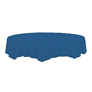 Creative Converting TABLECOVER, OCTY Round 82" TIS/Poly, one size, Navy