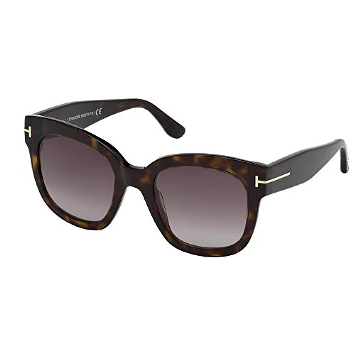 Tom Ford FT0613 52T Dark Havana Beatrix Square Sunglasses Lens Category 3 Size