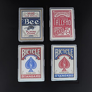 Playing Card Deck Cases 6pcs Plastic Empty Playing Card Box Holder Storage Case Organizer Snap Closed, Suitable for 3.5X2.5 inch Game Gard (NO Cards)