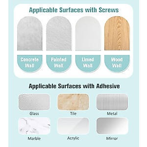 RELBRO Key Holder Wall Mount, Black Metal Key Hanger Self Adhesive Key Rail with 4 Key Hooks Key Rack Organizer 2 Options Installation for Entryway Hallway Kitchen RV Camper