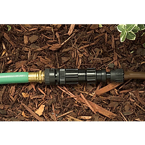 Rain Bird FCKIT-1PK Drip Irrigation Easy Fit Faucet Connection Kit for 1/2" Tubing, Includes Pressure Regulator and Filter,black