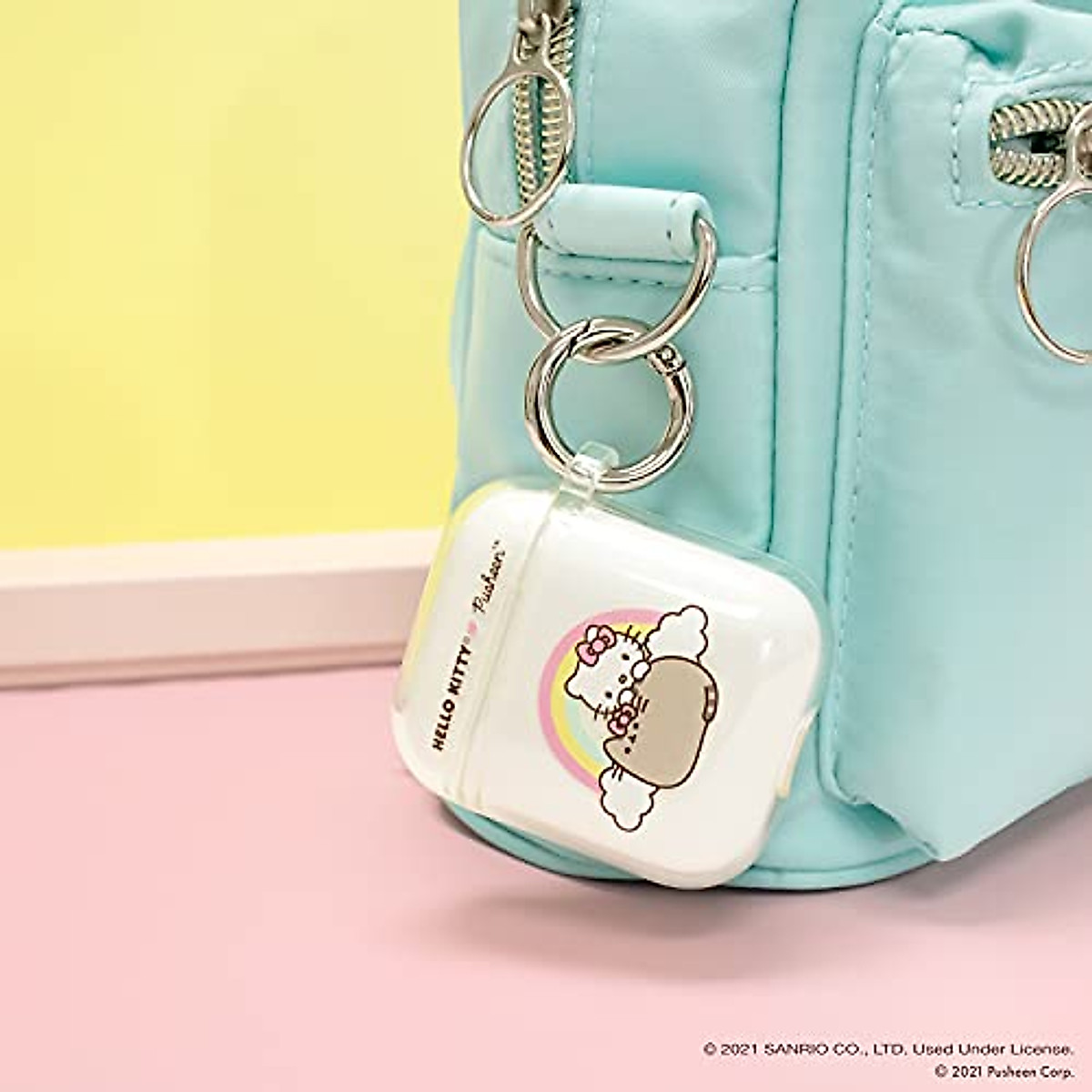 iFace Cute Clear Case Designed for AirPods 1 and 2 - Hello Kitty Pusheen [Limited Edition] [Wireless Charging Compatible]