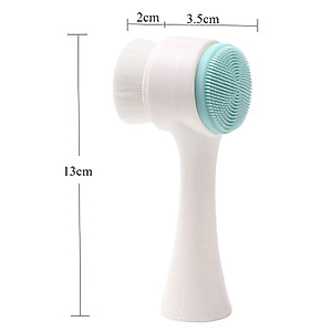 Facial Cleansing Brush, 2-in-1 Deep Cleansing Skin Keratin Silicone Manual Super Soft Massage for Face Care