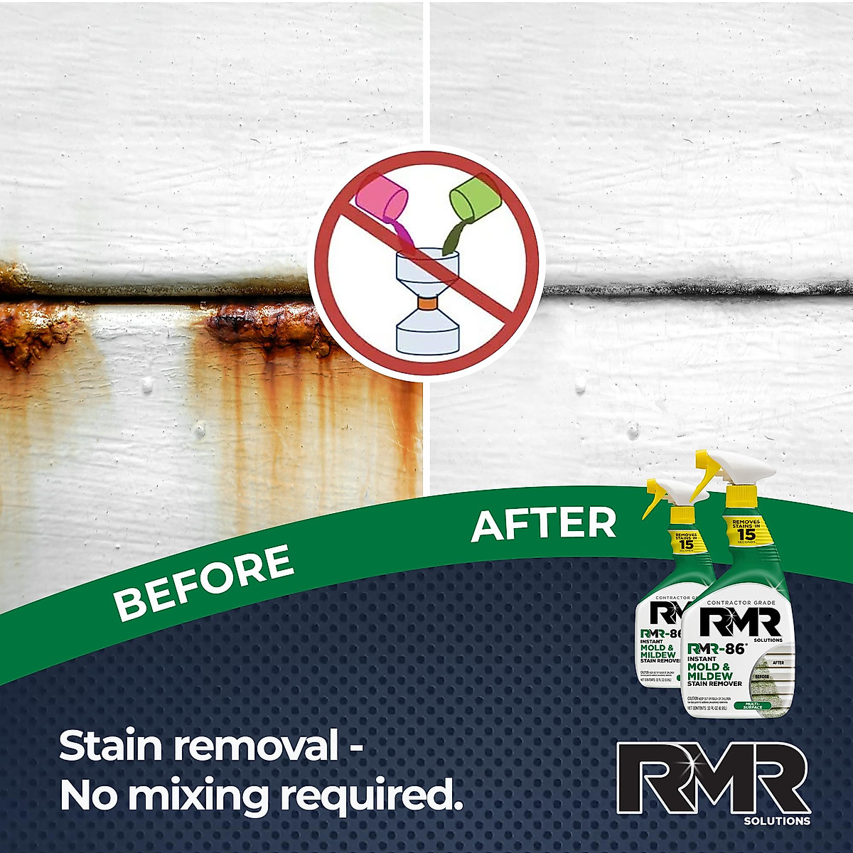 RMR-86 Instant Mold and Mildew Stain Remover Spray - Scrub Free Formula, 2 Pack - 32 oz.