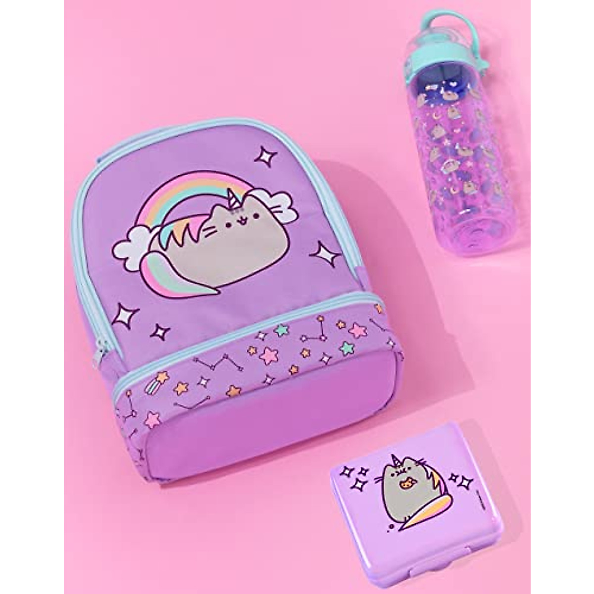 Pusheen Lunchbox Unicorn Purple Lunch Bag Bottle and Snack-pot One Size