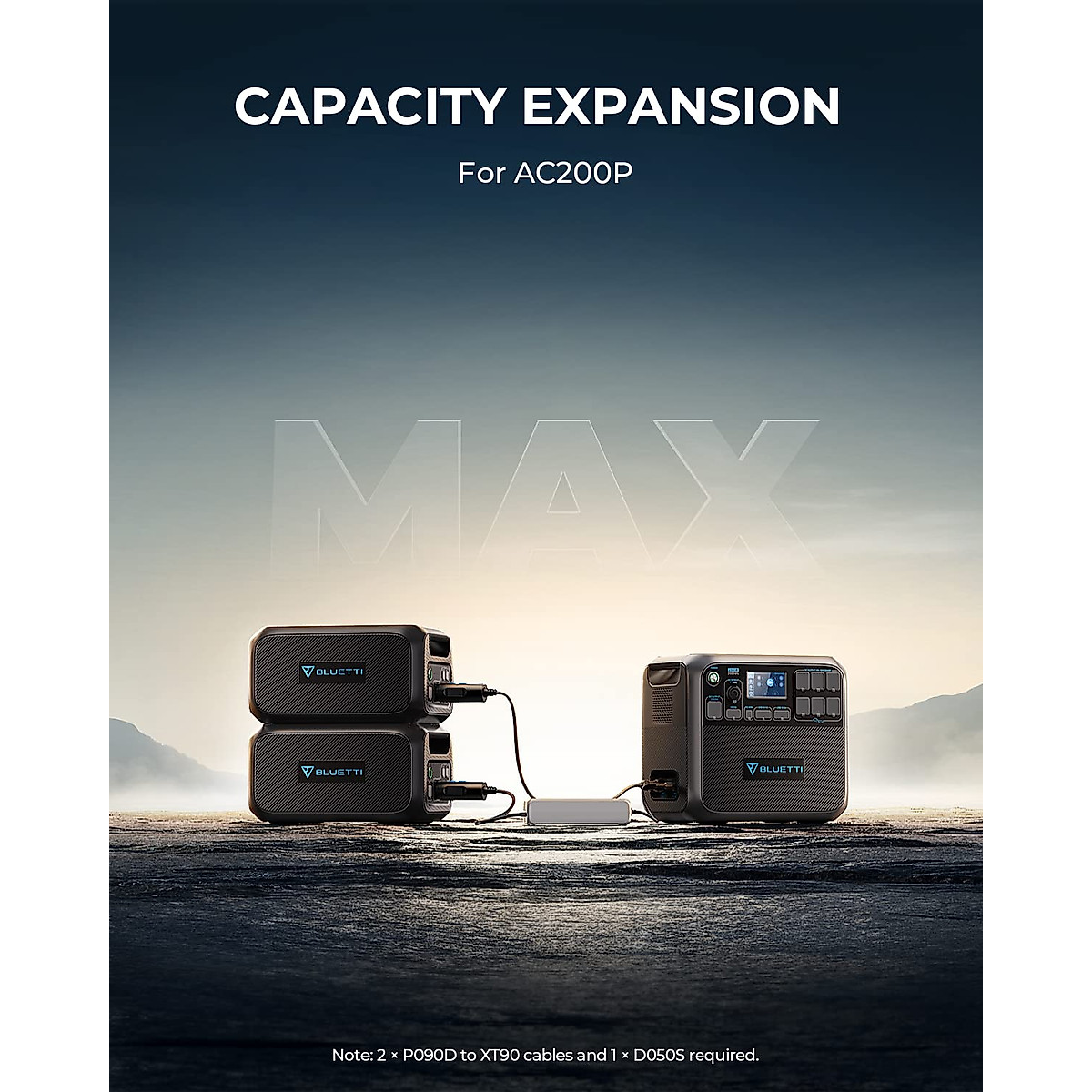 BLUETTI Expansion Battery B230, 2048Wh LiFePO4 Battery Pack for Power Station AC180 AC200MAX AC200L AC200P AC70 EP500Pro, DC Power Source w/ 100W USB-C, Extra Battery for Home, Emergency, Road Trip