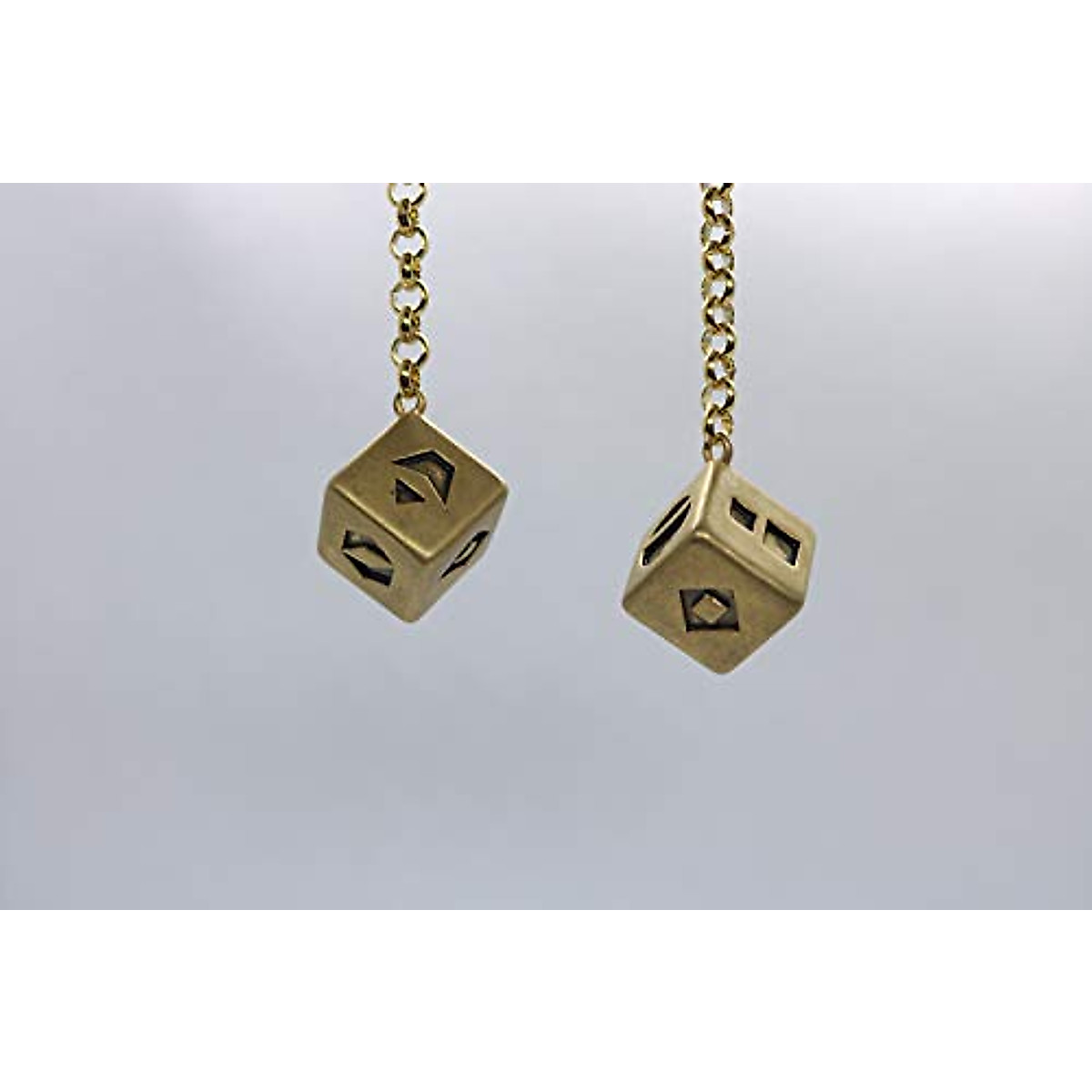 Smuggler's Dice Accurate Stainless Steel Gold Plated Deluxe Solo Dice - Antique