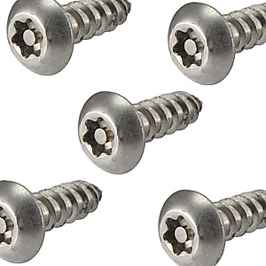 Fastenere Torx Security Sheet Metal Screws - #12 x 3/4" (25-Pack) Button Head, Tamper-Resistant, Anti Theft Stainless Steel Screws for Higher Level of Safety & Secure Fastening Solution