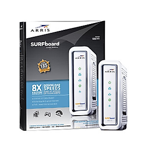 ARRIS SURFboard SB6141 8x4 DOCSIS 3.0 Cable Modem - Retail Packaging- White