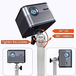 BlingKingdom Mini Ceiling Wall Projector Mount Bracket 360°Rotation Adjustable Tilt&Swivel Hanging Projector Holder Wall Mount Hanger Rack Stand for Mini Projector with 1/4" (6mm) Threaded Holes