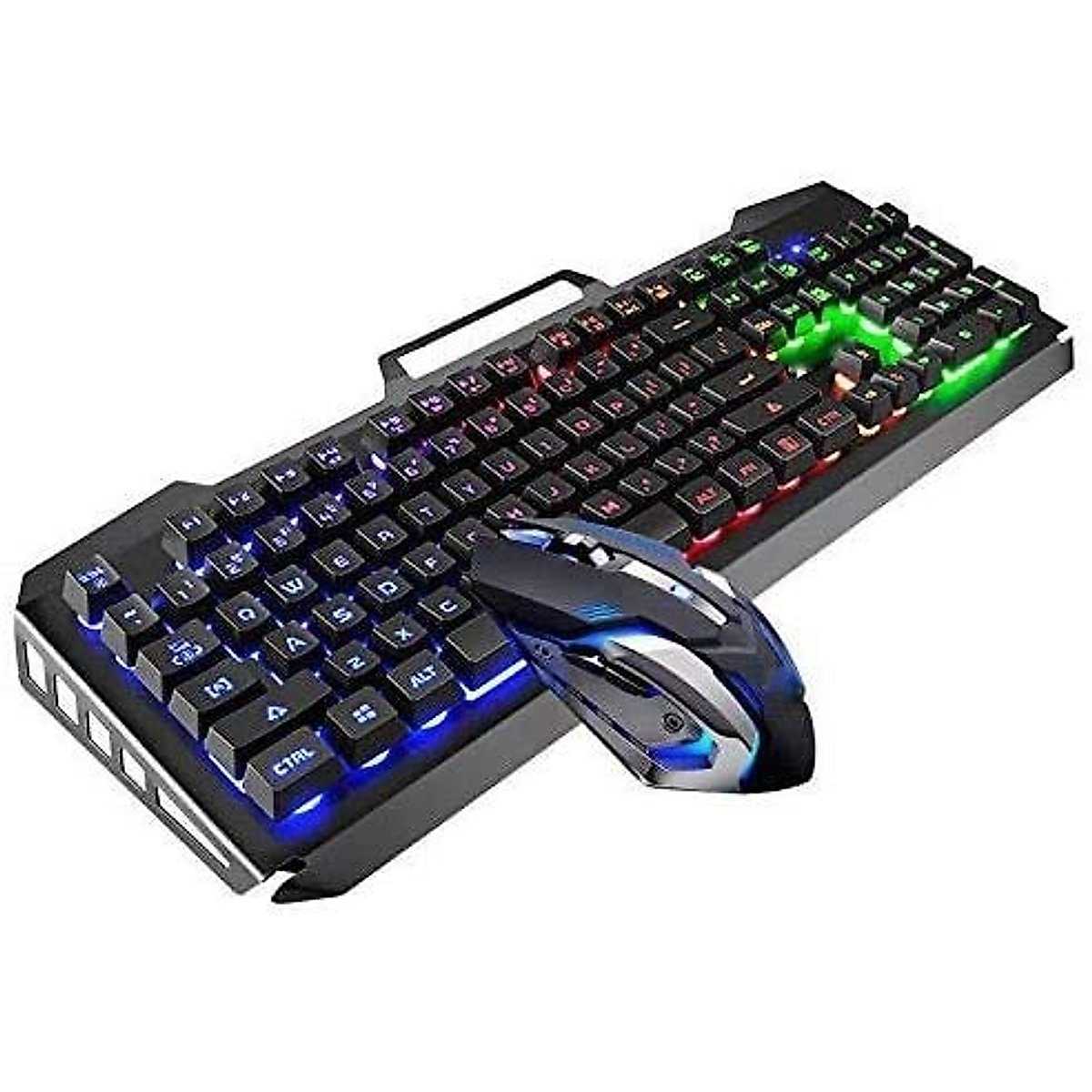HJJWL Gaming Keyboard and Mouse, Gaming Keyboard and Mouse Wired Keyboard with Backlight Keyboard Silent Gaming Mouse Set for PC Laptop