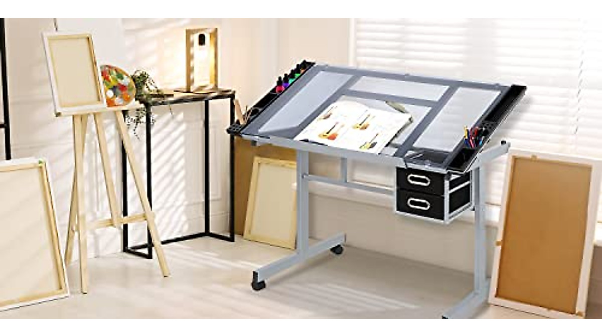ZENY Adjustable Drafting Table - Versatile Art Desk