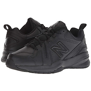 New Balance Women's 608 V5 Casual Comfort Cross Trainer, Black/Black, 8.5 Wide