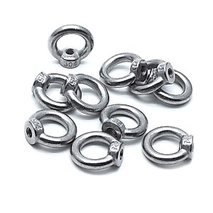 Sscon 10Pcs M5 Ring Shape Lifting Eye Nuts 304 Stainless Steel Threaded Nuts