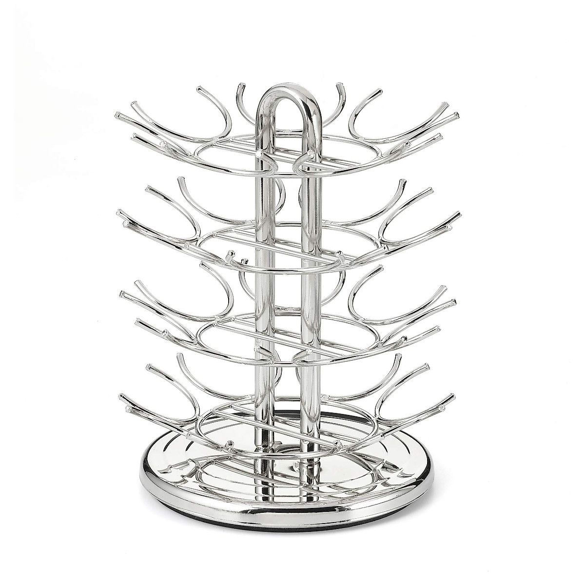 Nifty Vertuoline Coffee Pod Carousel – Nickel Chrome Finish, 28 Pod Capsule Holder, Spins 360-Degrees, Lazy Susan Platform, Home or Office Kitchen Counter Organizer