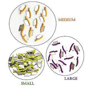 Dental Wedge Guard with Metal Plastic Knife and Protection Matrix for Teeth Interproximal Area 50pcs/box (SMALL)