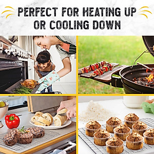 Checkered Chef Cooling Rack - 17" x 12" Oven Safe Stainless Steel Baking Rack for Cooking