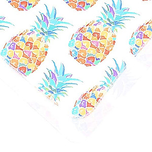 LINFON Newborn Baby Sleep Print Swaddle Blanket Large and Bow Headband Value Set Receiving Blankets (Pineapple)