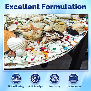 72oz Crystal Clear Epoxy Resin Kit, No Bubble No Yellowing for River Table Tops, Art Resin Painting Casting and Coating, Jewelry, DIY, Tumblers, Molds with 12 Mica Powders, 10×8oz Measuring Cup