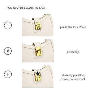 Scarleton Crossbody Bags for Women, Quilted Shoulder Bag, Handbags for Women, Purses for Women, 2-Strap Crossbody Bag, H211102 - White