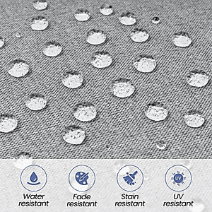 Crestlive Products Outdoor Chair Cushions Set of 2 - Patio Furniture Outdoor Seat Cushions 19 x 19 x 2.5 inch - Water Resistant, Fade Resistant Cushions for Outdoor Furniture - Light Gray