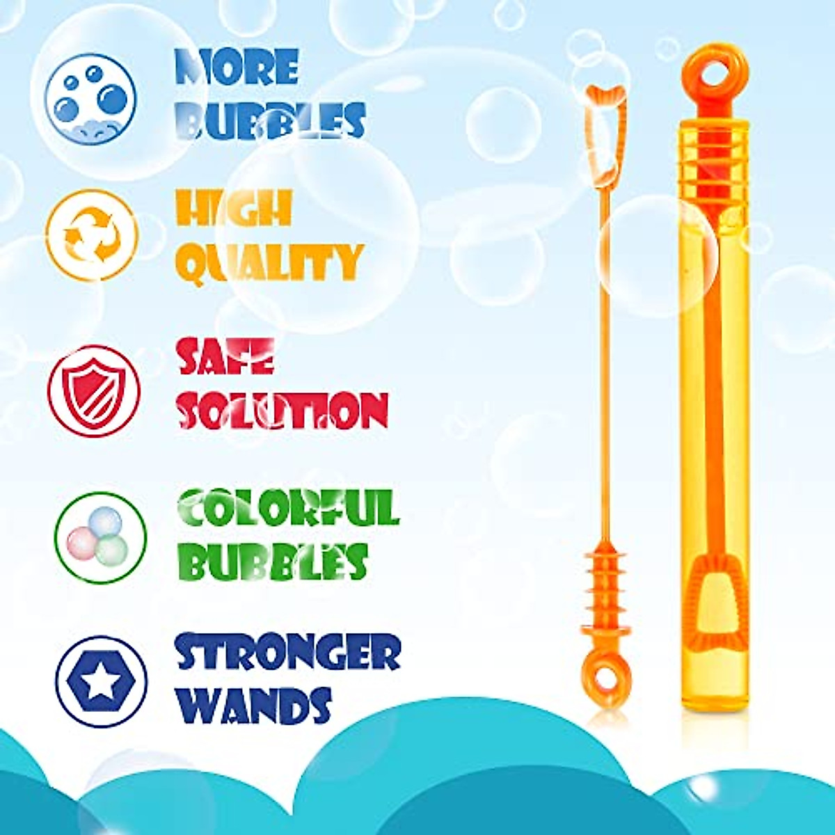 Inscraft Bubble Wand, 120 Pack Mini Bubble Wands Bulk 15 Colors for Halloween, Summer Toys, Wedding, Outdoor Indoor Activity Use, Bubbles Party Favors, Gifts for Kids Toddlers