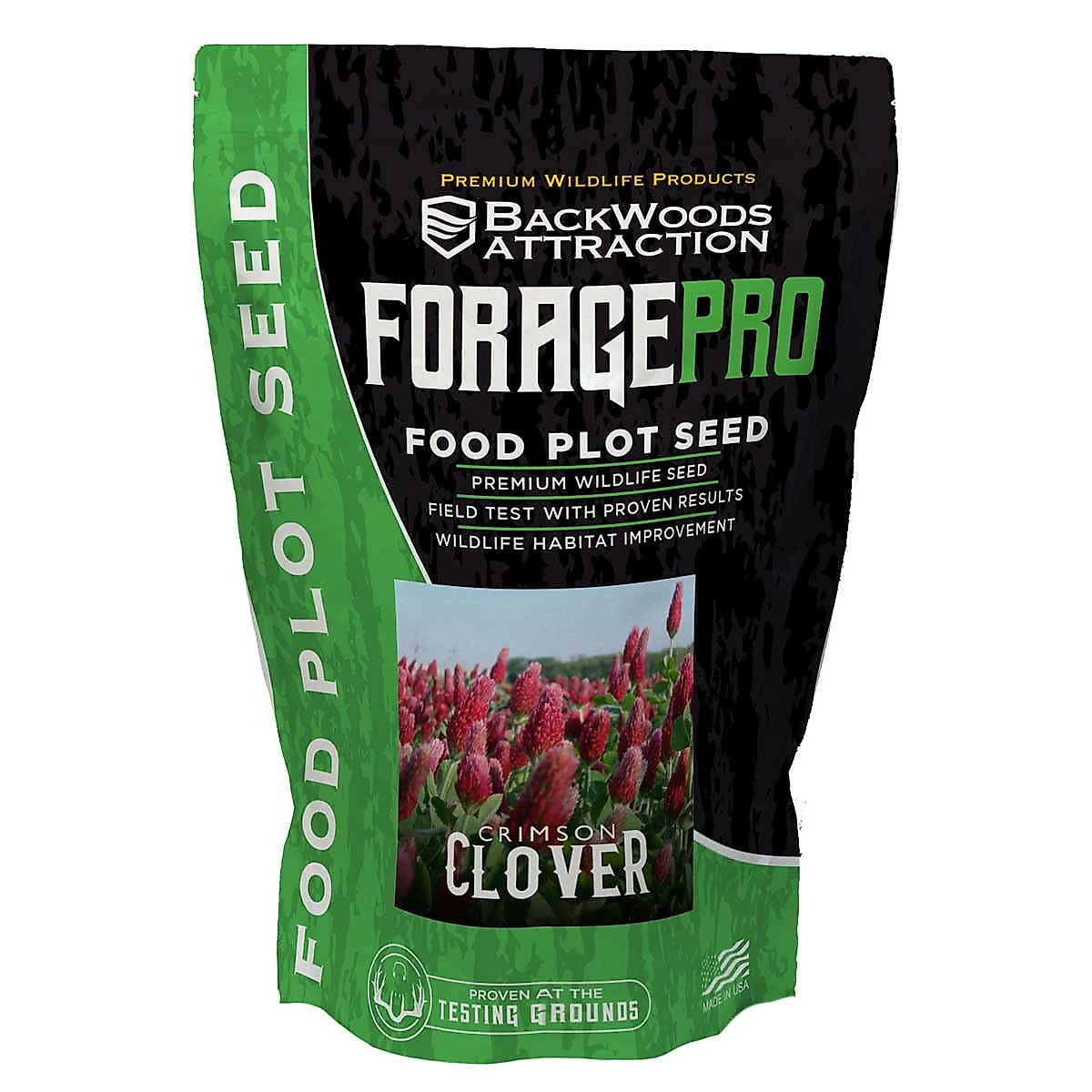 Backwoods Premium Wildlife Products Crimson Clover 6 Pound Bag - Food Plot Seed for Deer