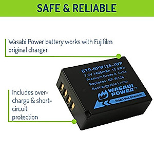 Wasabi Power Battery (4-Pack) for Fujifilm NP-W126 & FinePix HS33EXR, HS50EXR, X-T100, X-T200, X100F, X100V, X-A10, X-E2S, X-E3, X-E4, X-Pro2, X-Pro3, X-T1, X-T2, X-T3, X-T10, X-T20, X-T30, X-T30 II