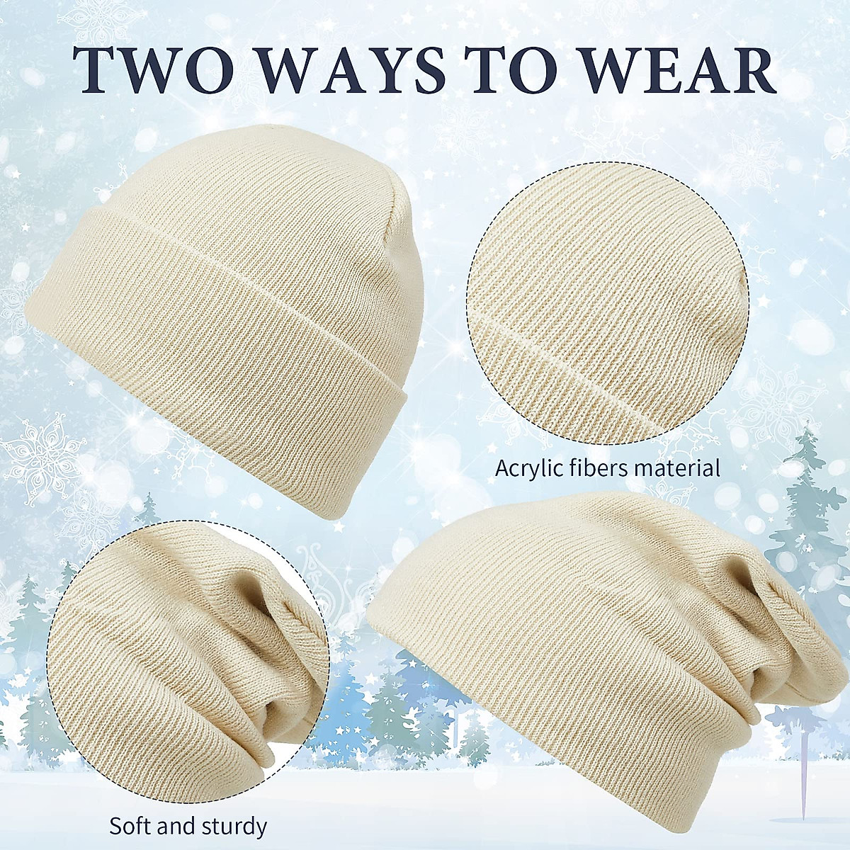 48 Pcs Bulk Winter Knit Beanies Gloves Men Women Warm Beanie Touchscreen Gloves Set Cozy Winter Accessories (Bright Color)