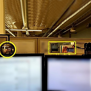 Ampper Clip On Security Mirror, Convex Cubicle Mirror for Personal Safety and Security Desk Rear View Monitors or Anywhere (6.69" x 2.95", Rectangle)