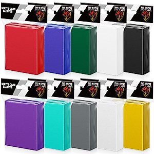 1000Pcs Trading Card Sleeves, 10 Colors Top Loading Sleeves for Standard Cards 2.5" X 3.5", Card Protector for Baseball Card,Sports Cards,Game Card,Business Cards