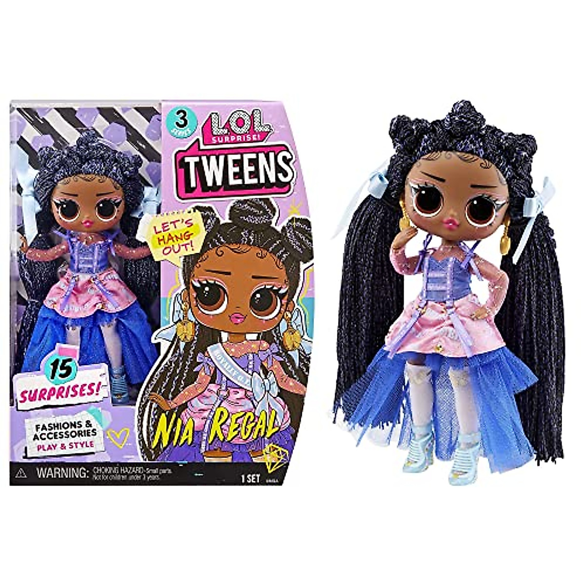 L.O.L. Surprise! Tweens Series 3 Nia Regal Fashion Doll with 15 Surprises Including Accessories for Play & Style, Holiday Toy Playset, Great Gift for Kids Girls Boys Ages 4 5 6+ Years Old