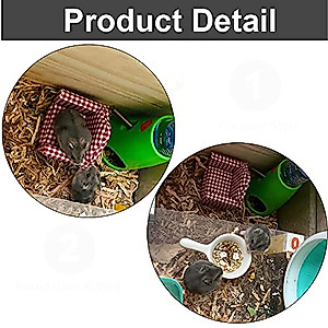 KnocKconK Hamster Mini Cotton Sofa Chair, Small Animal Blue Red Bed Cozy with Pillow, Cage Decor Photo Toys, Relax Habitat House Accessories, Sleep Pad Rest Nest for Hamster, Mice, Rat.