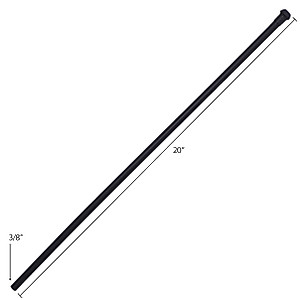 Westbrass D120-07 3/8" x 20" Brass Bullnose Faucet Riser Supply Line, Satin Nickel