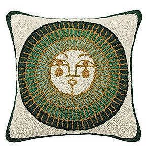 Peking Handicraft 30JBL06C16SQ Colorful Sun Hook Pillow, 100% Wool and Cotton