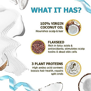 Daily Clarifying Co-Wash with 100% Cold Pressed Virgin Coconut Oil | Ayurvedic Medicine | Flaxseed & 3 Plant Protein | From the Makers of Parachute Advansed | 200ml