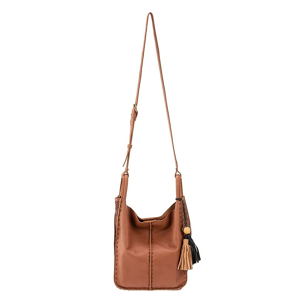 The Sak Los Feliz Crossbody Bag in Leather, Large, Unlined Purse with Single Adjustable Shoulder Strap